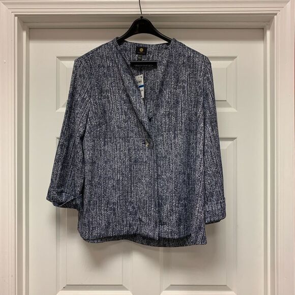 JM Collection | Jackets & Coats | Jmcollection Large Button ...